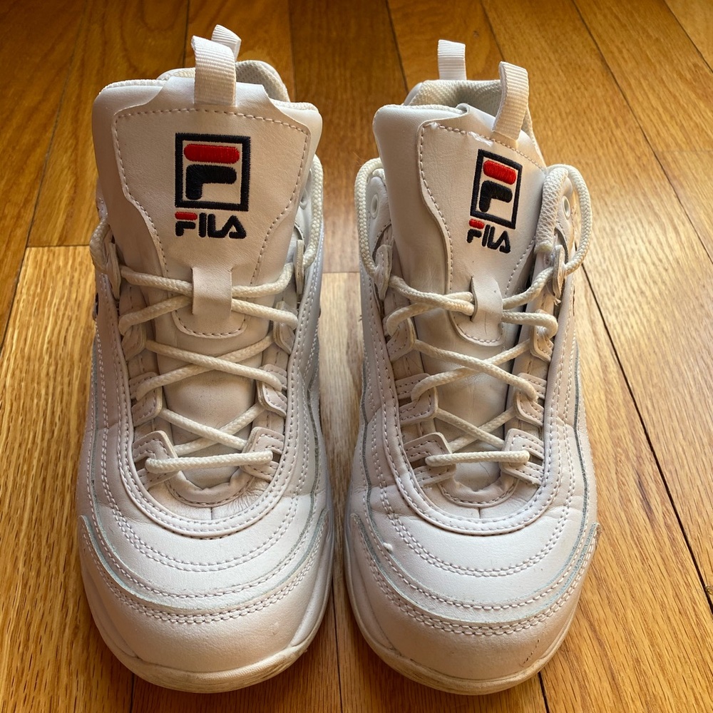 Women’s Fila Chunky Disruptor White Sneakers - Gem